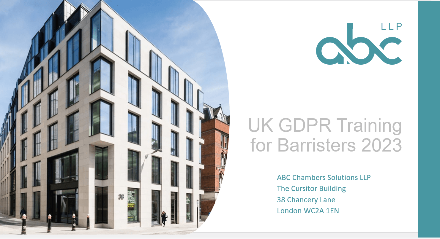 UK GDPR Training for Barristers v3.1 (archive) - ABC Training Portal